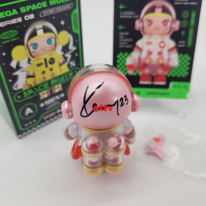ETTV POPMART MEGA Space Molly 100% Series 2 (Heartbeat)-Hand Signed by
