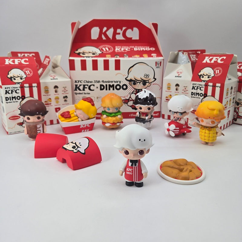 POPMART Dimoo KFC China 35th Anniversary Limited Series (7pc) Complete ...