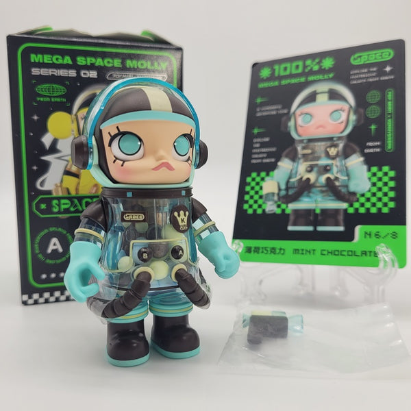 ETTV POPMART MEGA Space Molly 100% Series 2 (Mint Chocolate)-Hand Sign