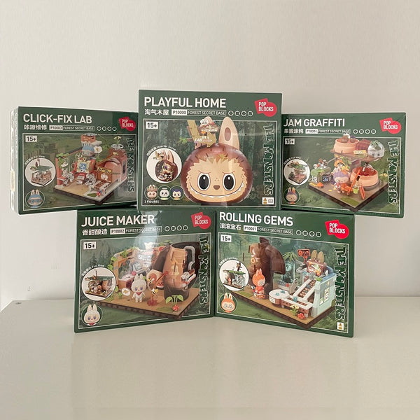 POPMART Labubu The Monsters Forest Secret Base Lego Style POP Blocks ...