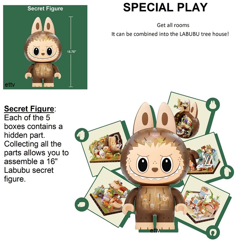 POPMART Labubu The Monsters Forest Secret Base Lego Style POP Blocks ...