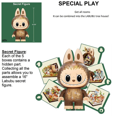 POPMART Labubu The Monsters Forest Secret Base Lego Style POP Blocks ...