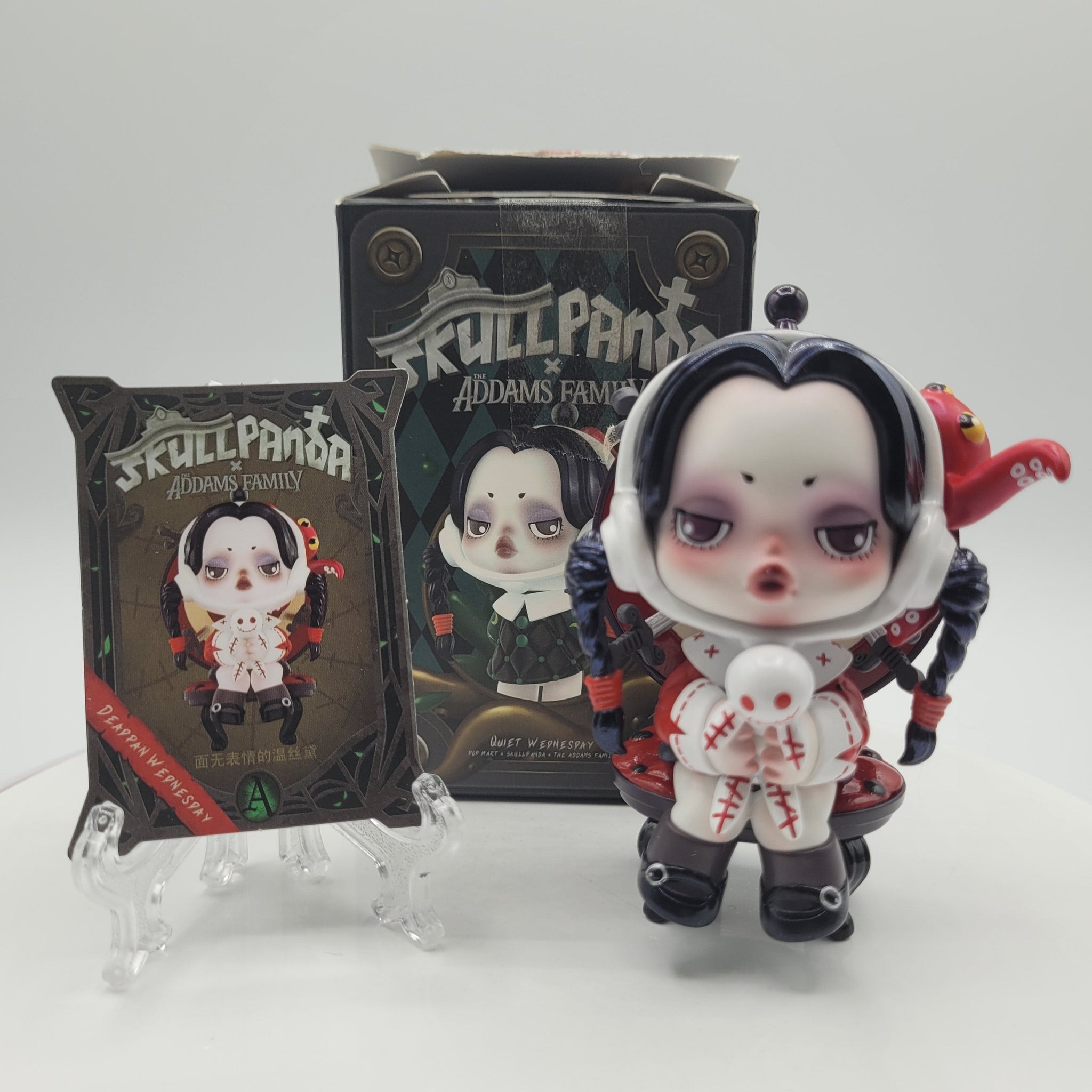 POPMART SKULLPANDA Addams Family Series Blind Box (#13 Deadpan Wednesd ...