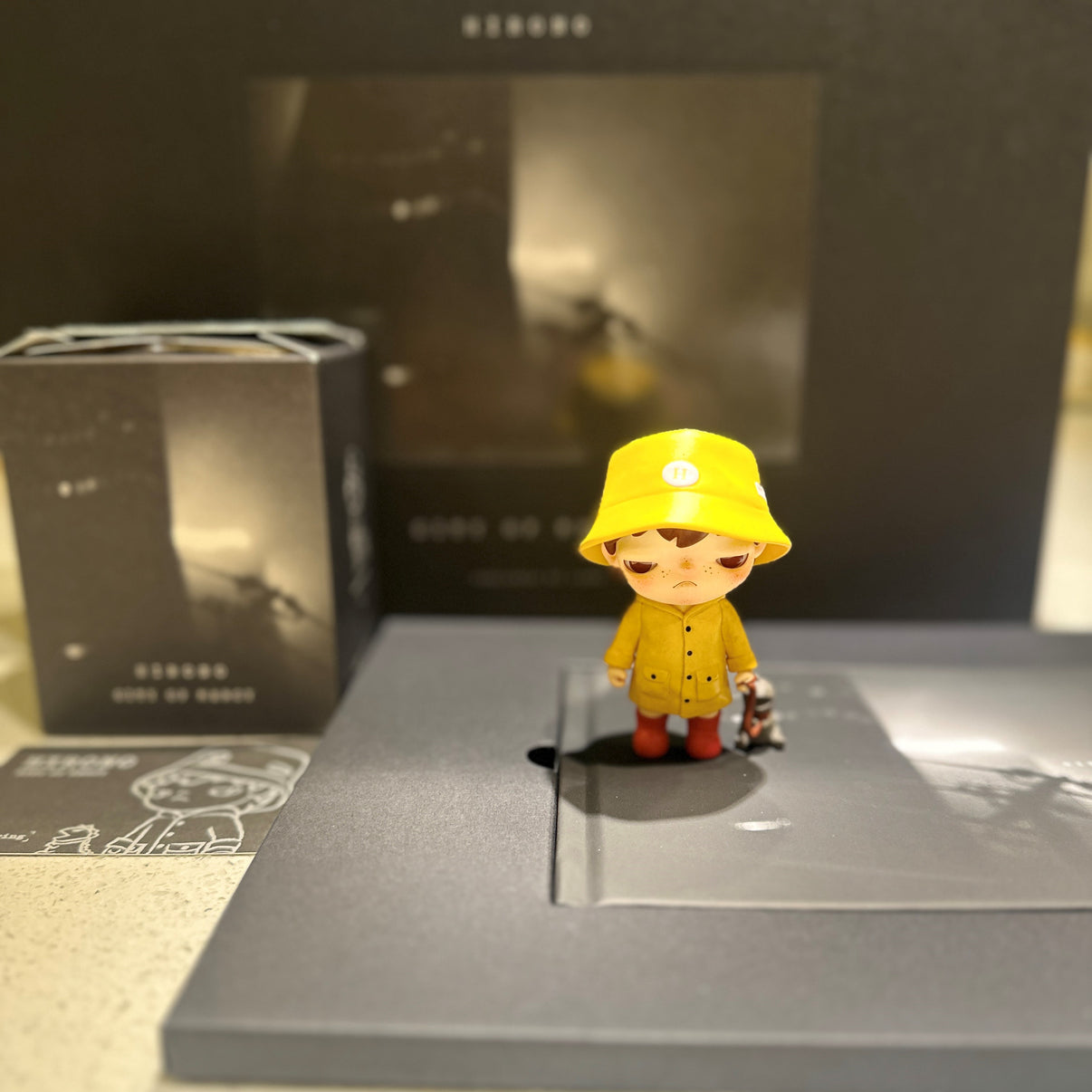 POPMART Hirono City of Mercy Series Rare Black Box figurine (Yellow Wa ...