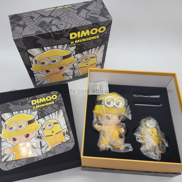 ETTV POPMART Dimoo X Minions Bruce Lee SIGNED by Artist Ayan Deng